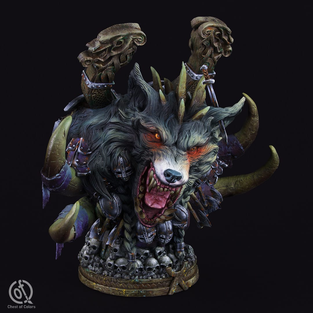 The Northern Giant Werewolf bust from Kacpero • Chest of Colors