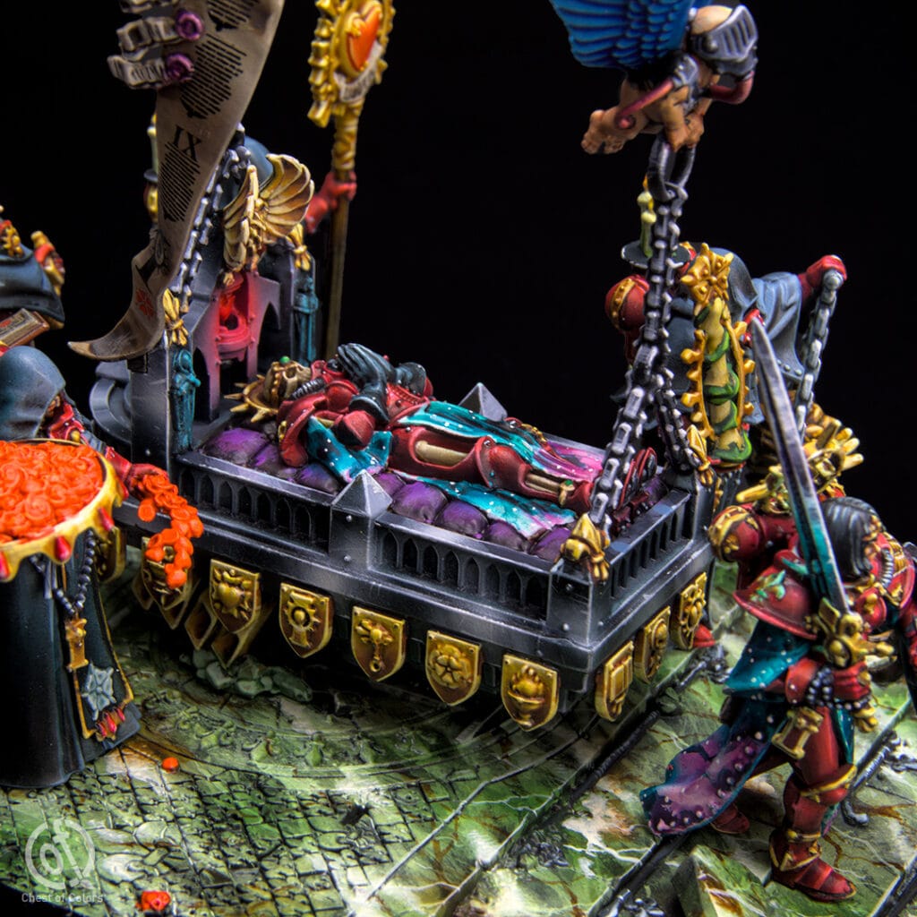 Painted Triumph of Saint Katherine - A Celestial Tribute • Chest of Colors