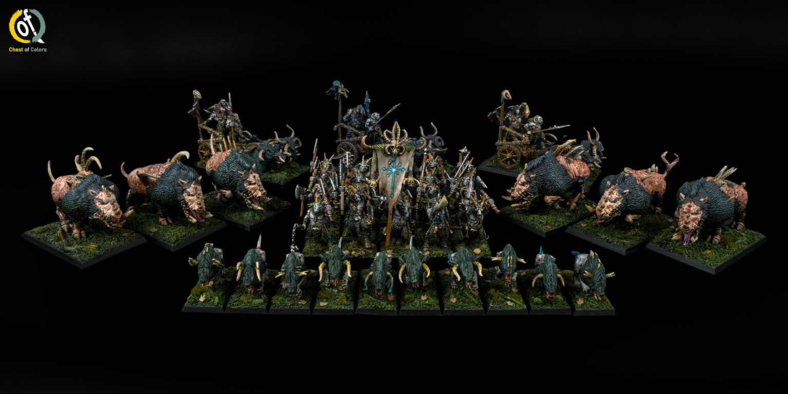 Painted Beastmen Brayherds invade the Old World • Chest of Colors